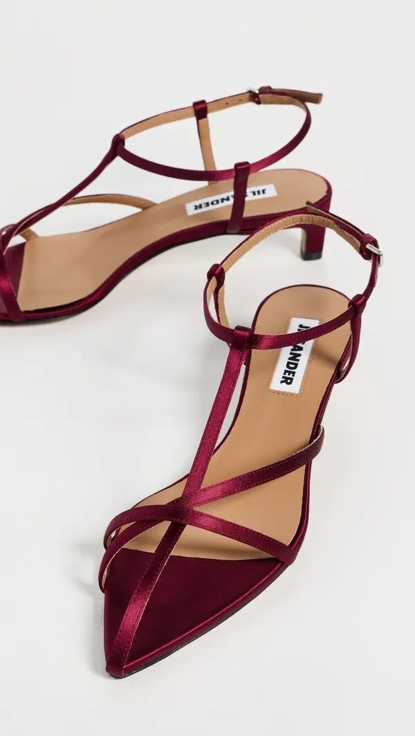 JIL SANDER Satin Cage Sandals