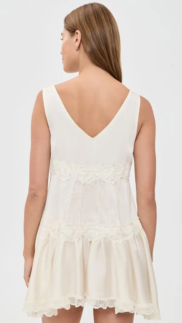 Free People In This Groove Mini Slip Dress - Tofu