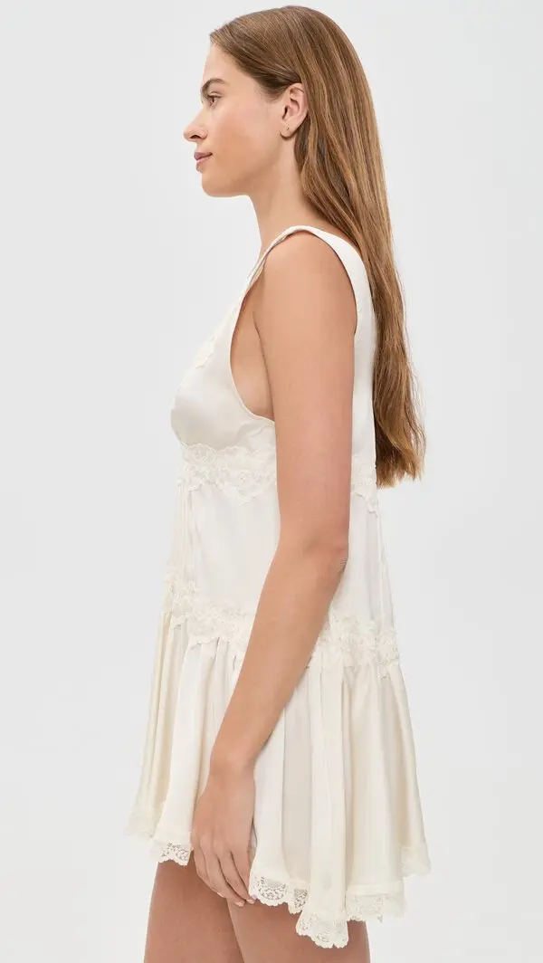 Free People In This Groove Mini Slip Dress - Tofu