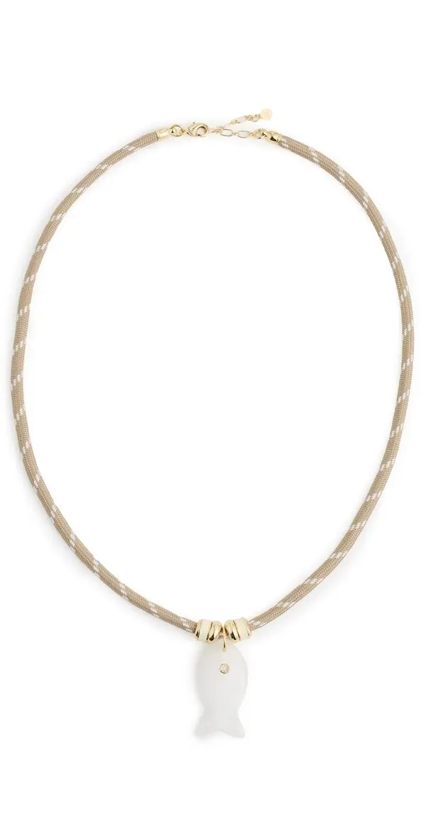 LACEY RYAN Two-toned Paracord Fish Pendant Necklace - White