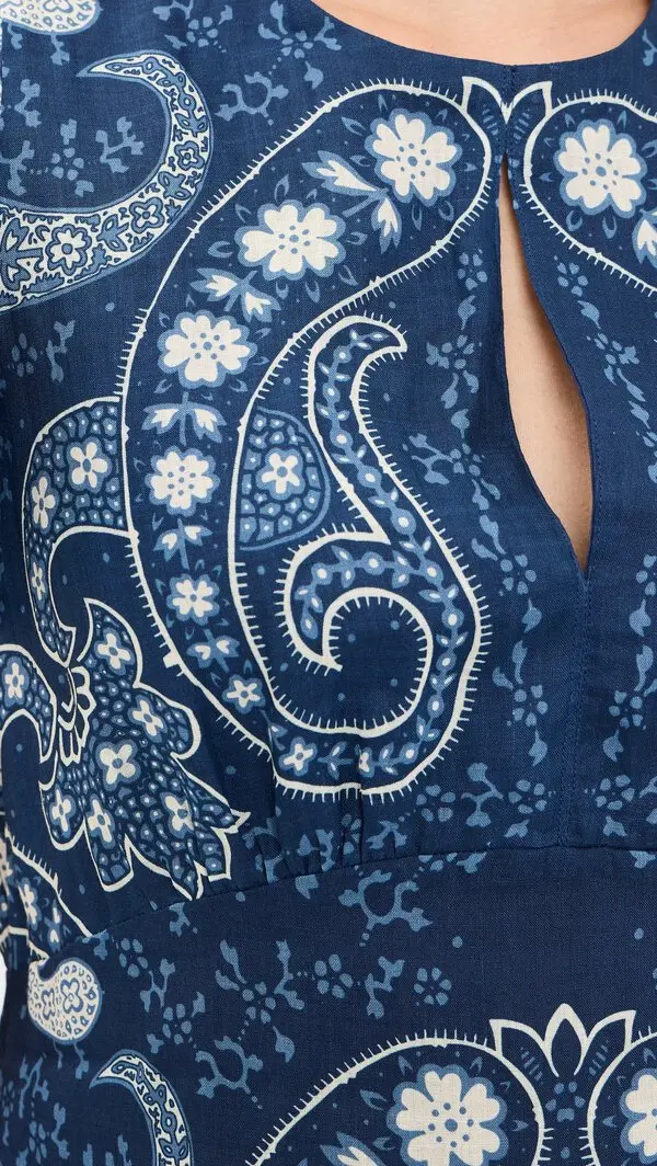 Sea Emelina Print Midi Dress - Navy