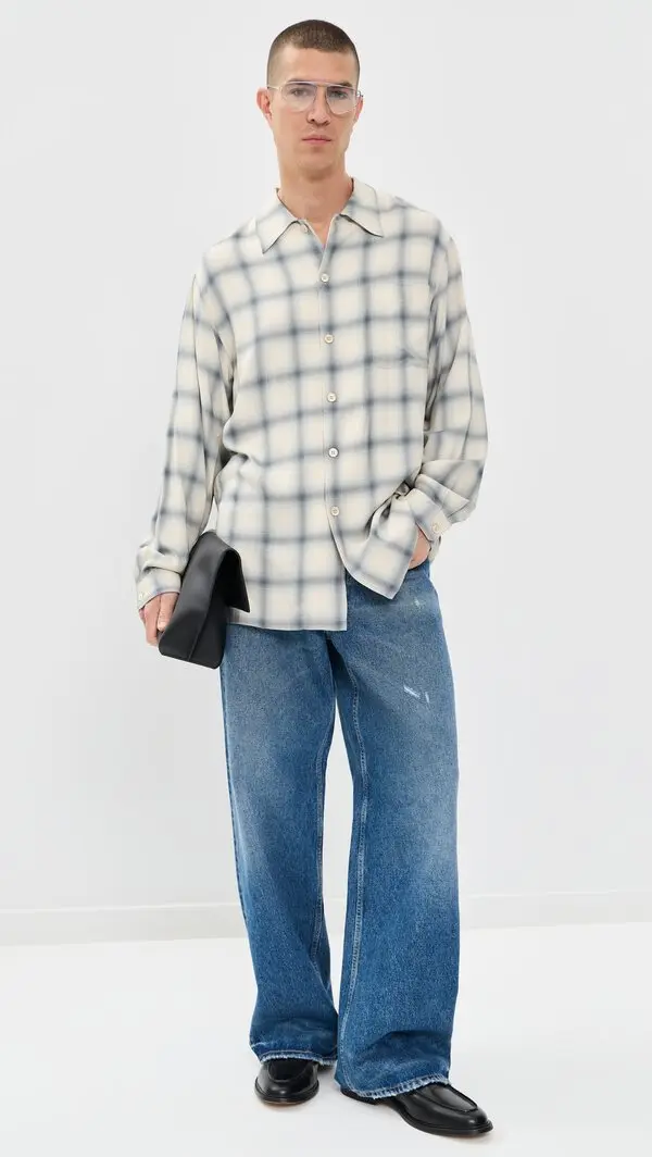 Acne Studios 1981 Wide Leg Jeans - Mid Blue