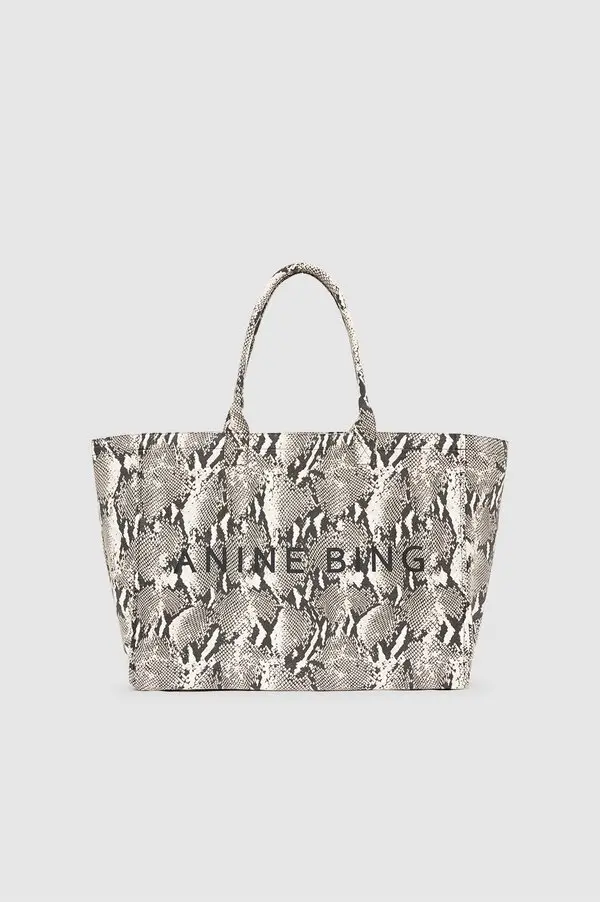 ANINE BING Leo Canvas Tote - Python