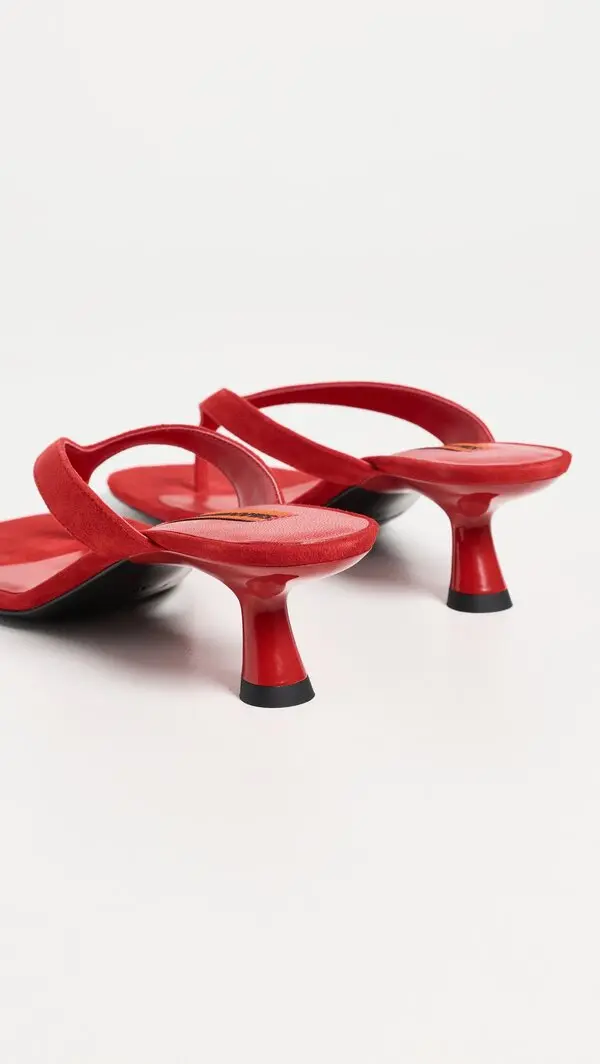 SIMONMILLER Suede Kitten Heel Thong Sandals