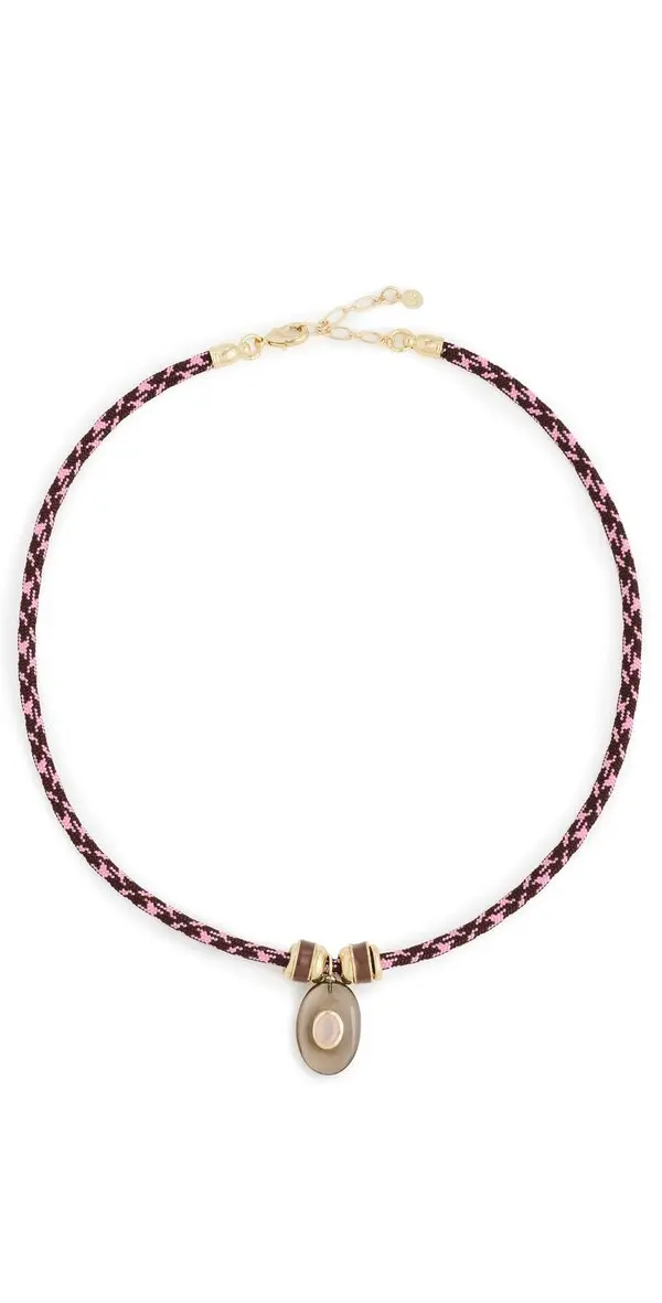 LACEY RYAN Rae Necklace With Smoky Topaz And Rose Quartz
