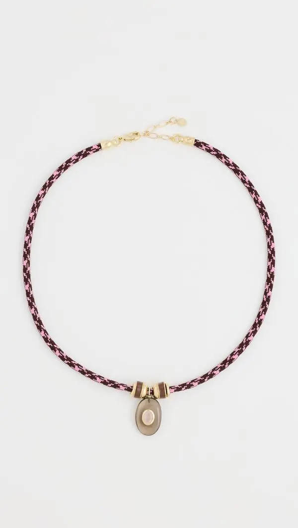LACEY RYAN Rae Necklace With Smoky Topaz And Rose Quartz