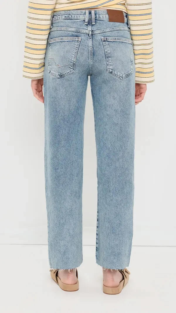 Free People Paneled Raw Cuff Jeans