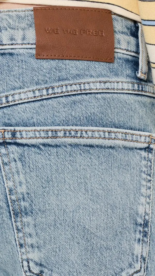Free People Paneled Raw Cuff Jeans