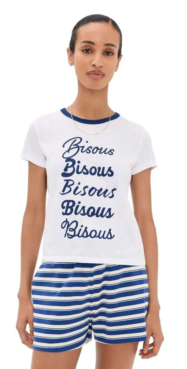 SUNNY SOMEWHERE Bisous Ringer T-shirt