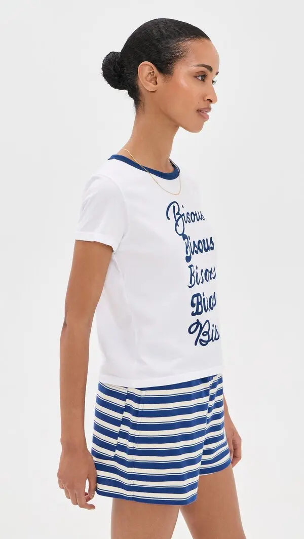 SUNNY SOMEWHERE Bisous Ringer T-shirt