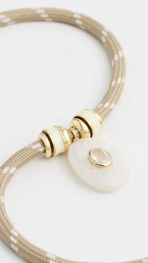 LACEY RYAN Two-toned Paracord Necklace With Moonstone Pendant