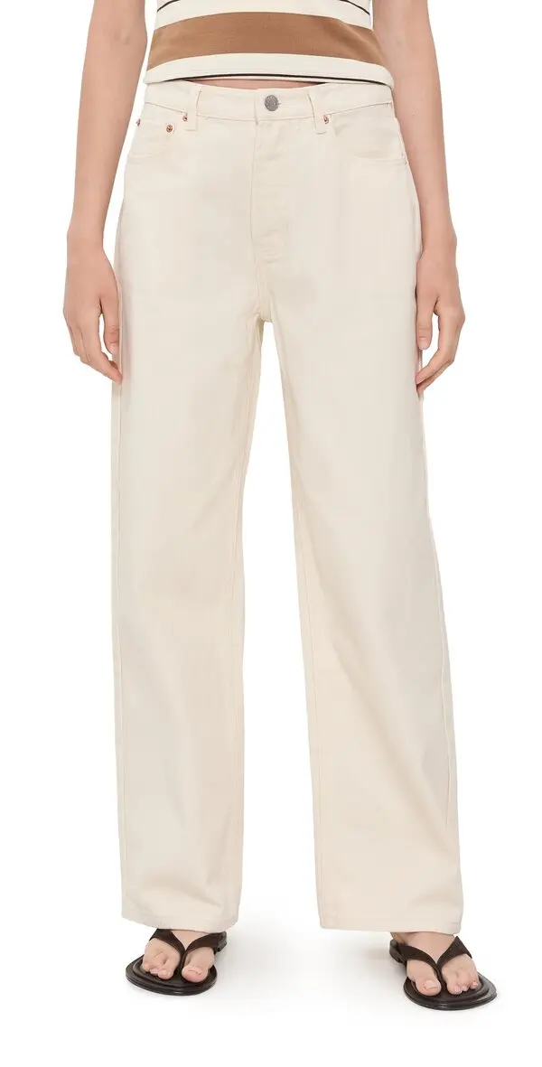 PARKE Wide Leg Jeans - Cream