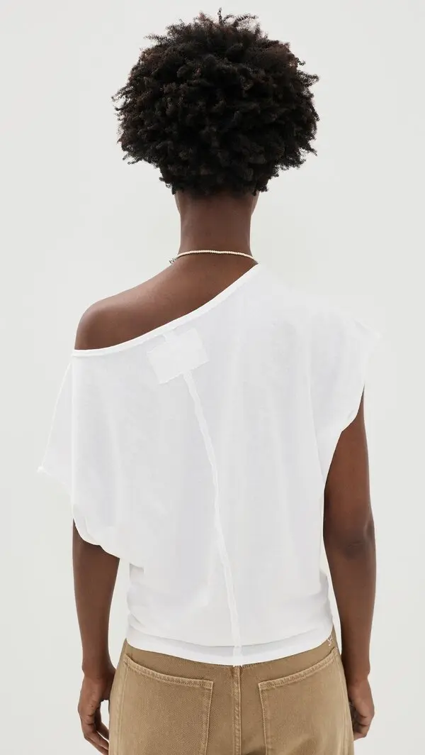 Free People Peggy Tee Off-shoulder Jersey Top