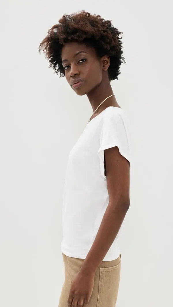 Free People Peggy Tee Off-shoulder Jersey Top