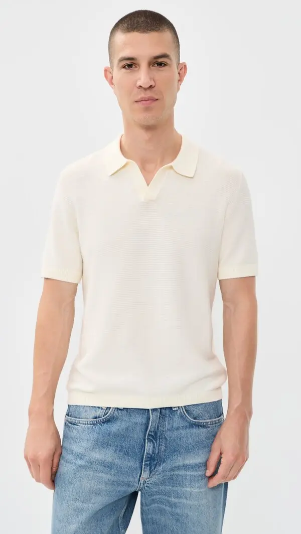 Rails Baker Polo - Ivory