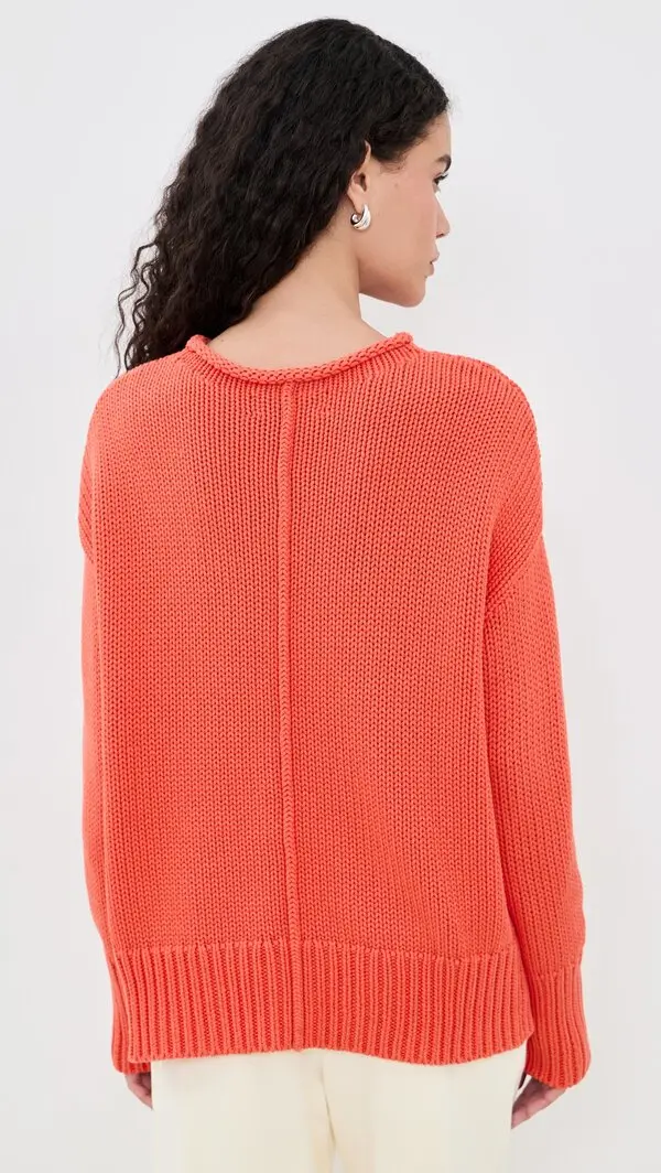 LA LIGNE Solid Marina Cotton Sweater