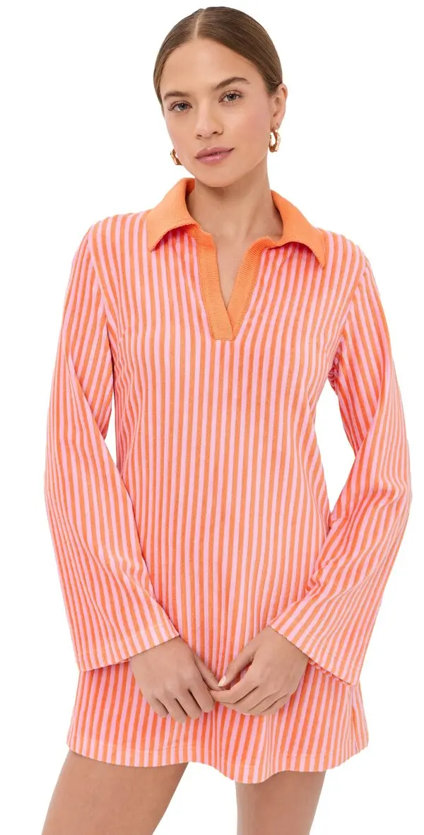 Simkhai Jessy Tunic Dress - Papaya Multi