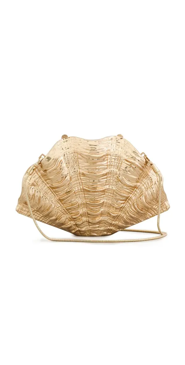 Simkhai Venus Metal Shell Clutch