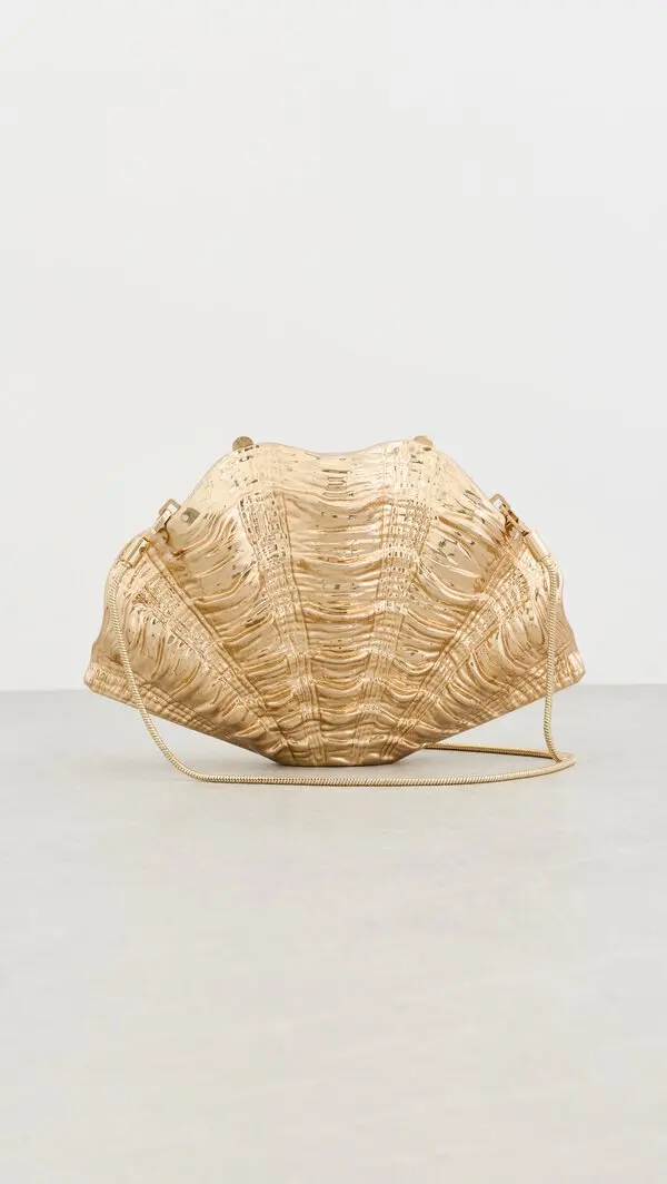 Simkhai Venus Metal Shell Clutch