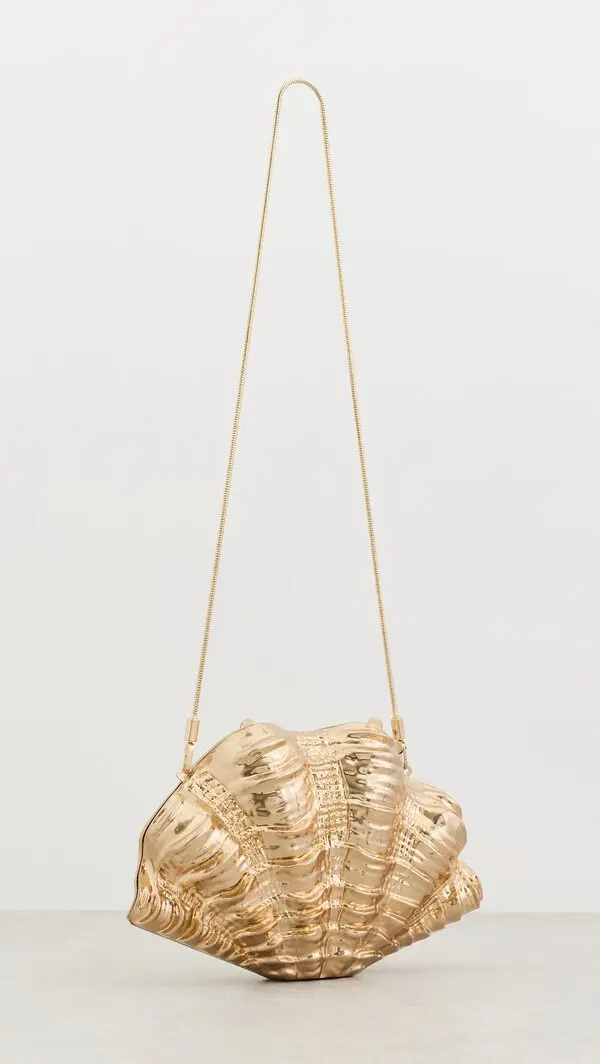 Simkhai Venus Metal Shell Clutch