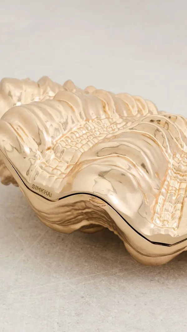 Simkhai Venus Metal Shell Clutch