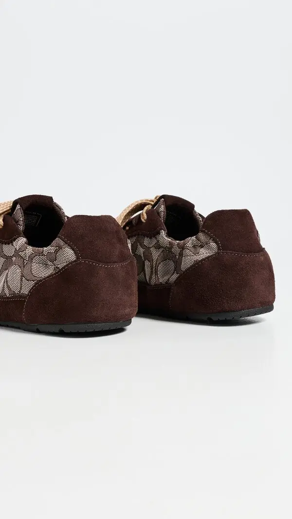 COACH Soft Sneakers With Monogram Canvas Trim