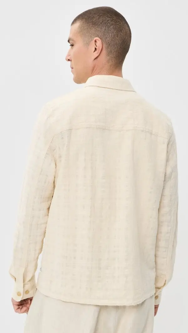 LES DEUX Textured Slub Overshirt