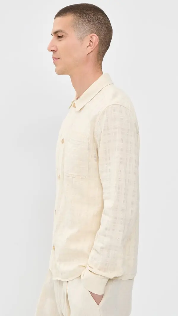 LES DEUX Textured Slub Overshirt