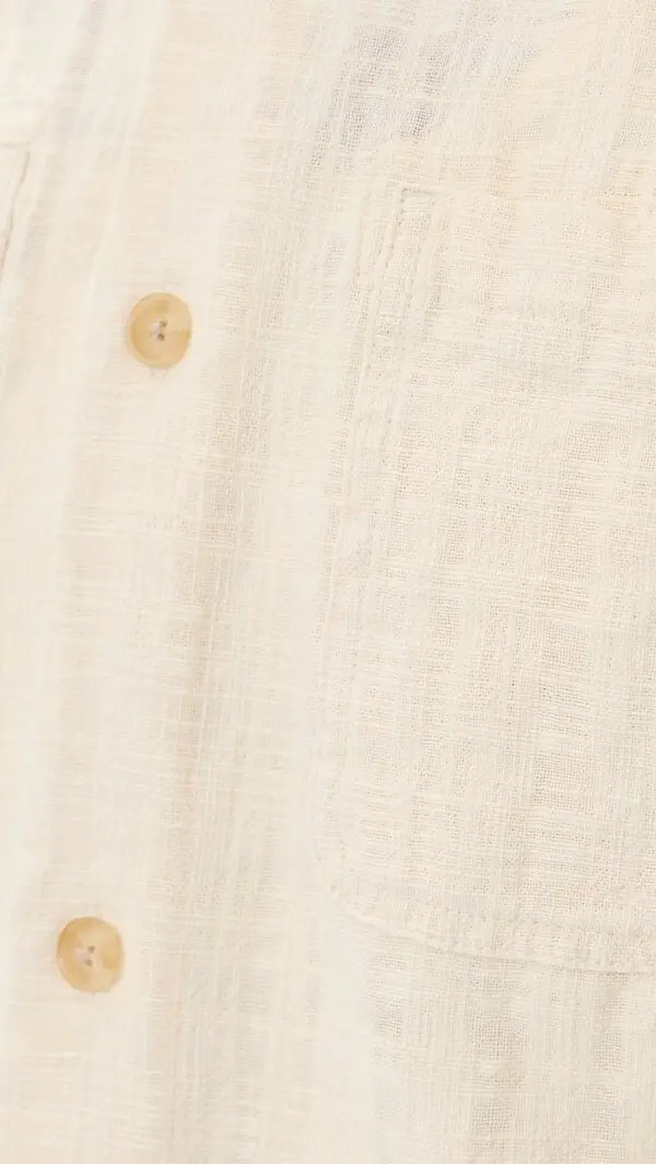 LES DEUX Textured Slub Overshirt