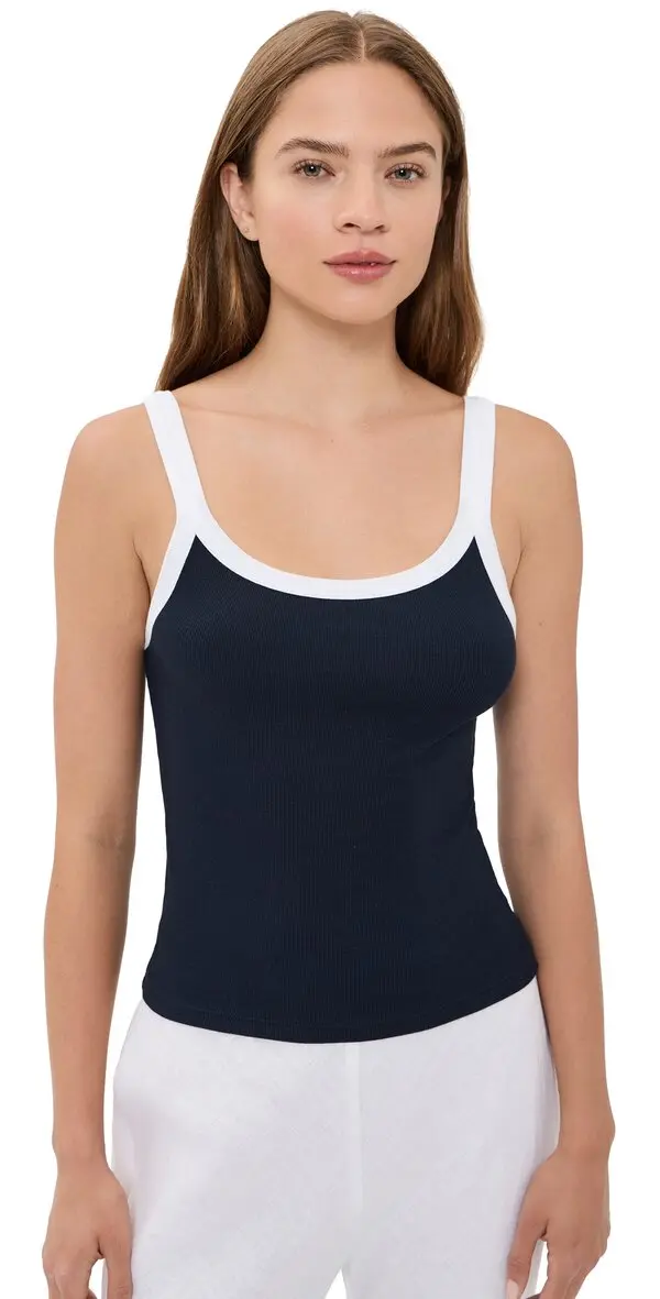 Velvet By Graham & Spencer Belle Tank Top - Navy/white