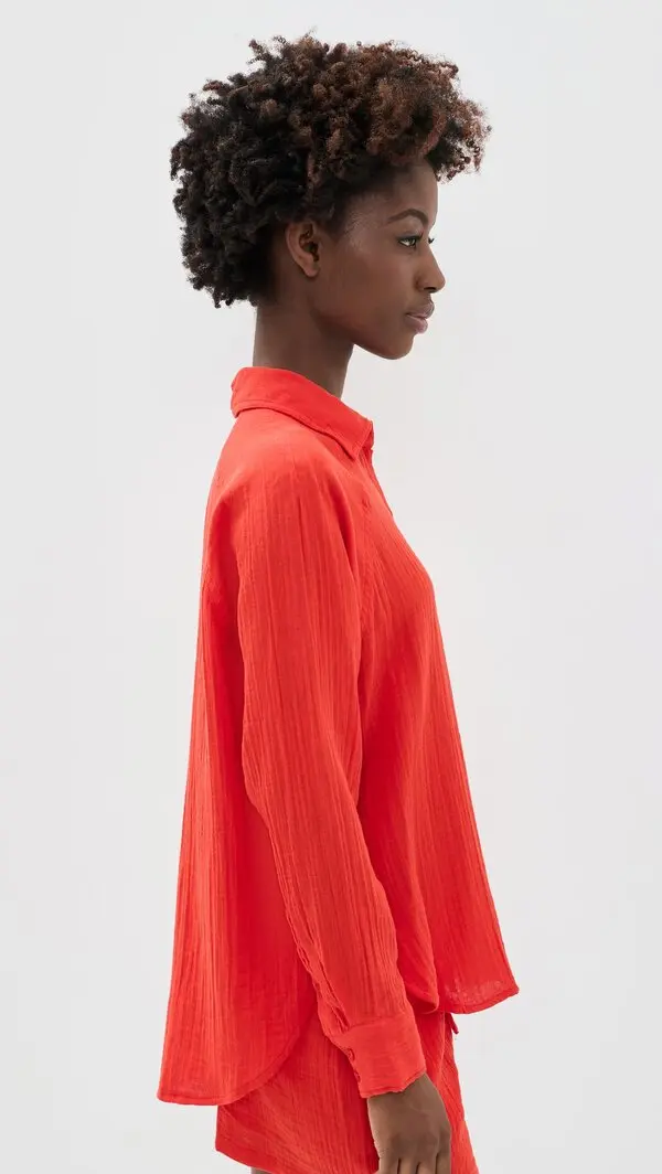 Z Supply Cotton Voile Raglan Sleeve Shirt