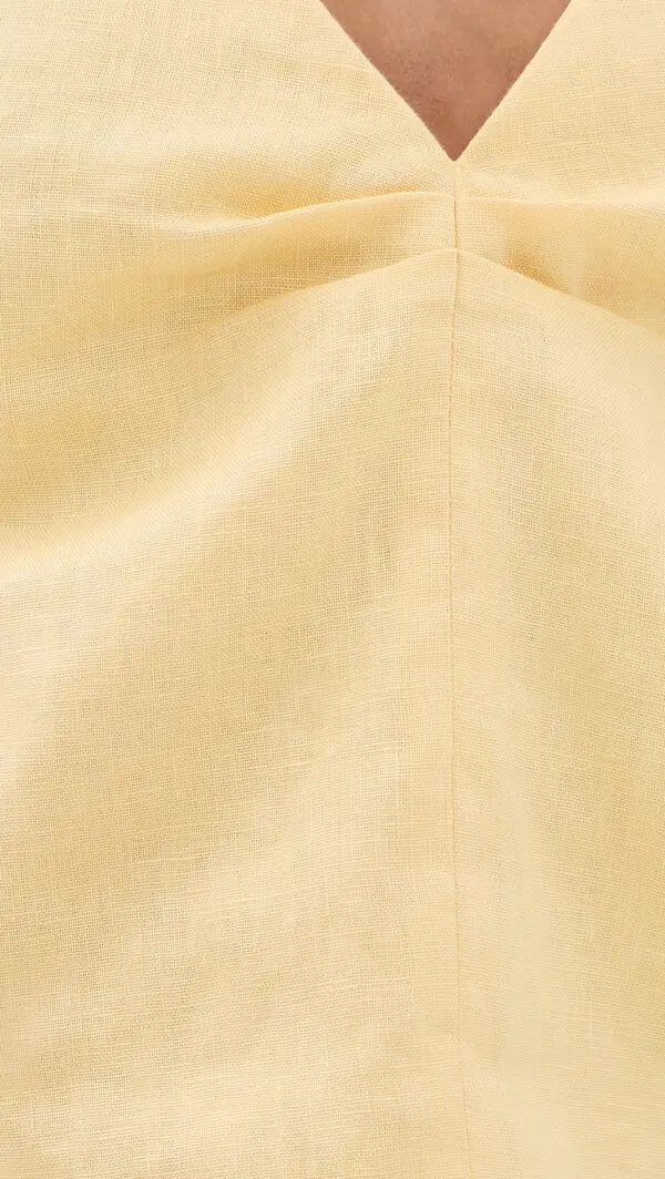 Staud Corso Linen V-neck Halter Top