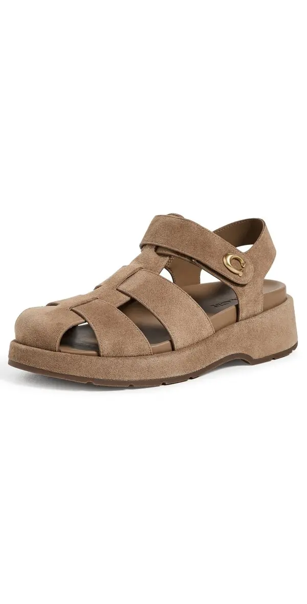 COACH Fisherman Sandals - Coconut Suede