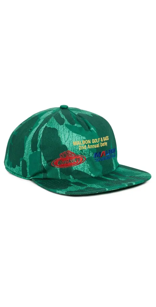 MALBON Derby Snapback Cap - Divot Camo Jungle