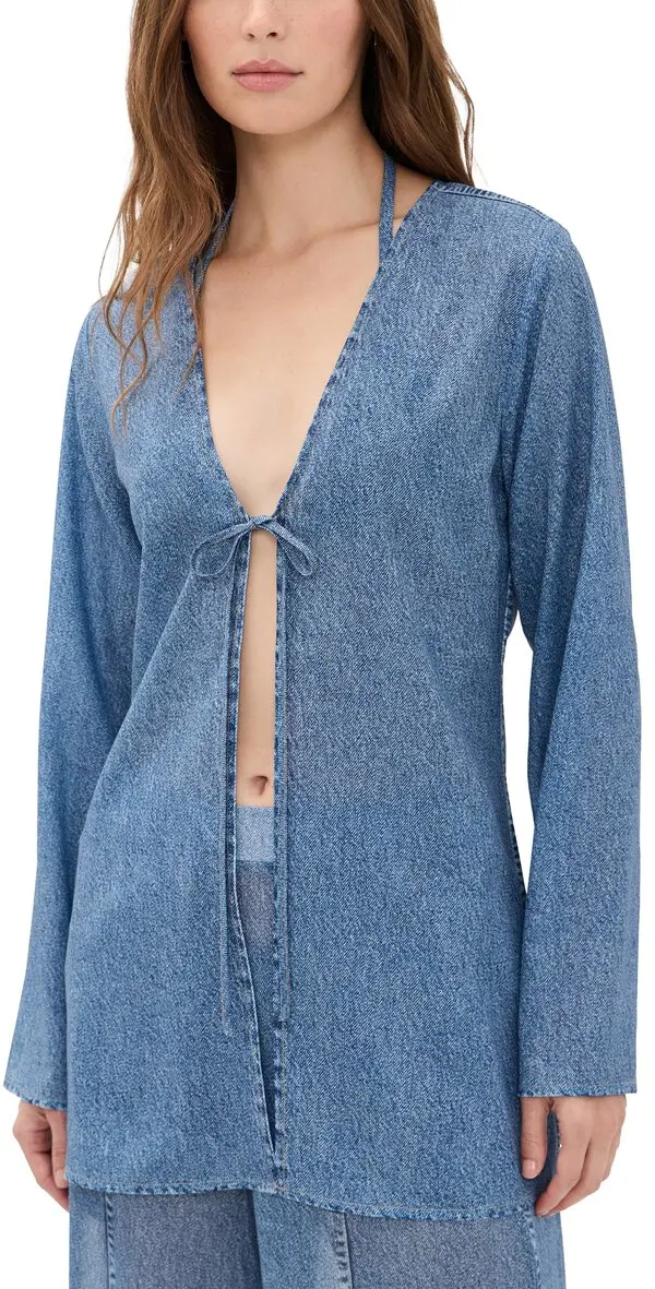 Rag & Bone Miramar Crinkle Cover Up Top - Minet