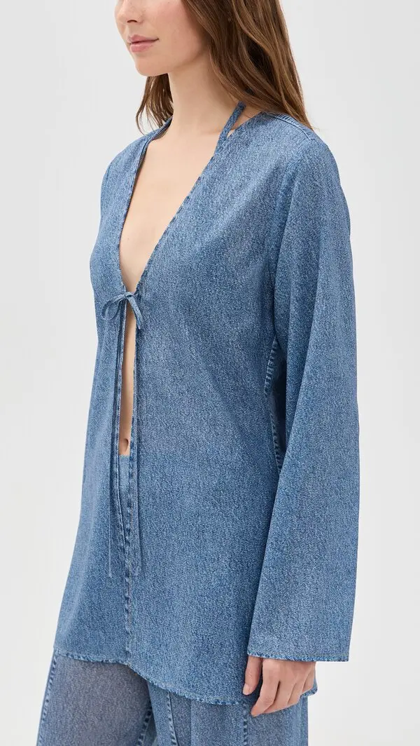 Rag & Bone Miramar Crinkle Cover Up Top