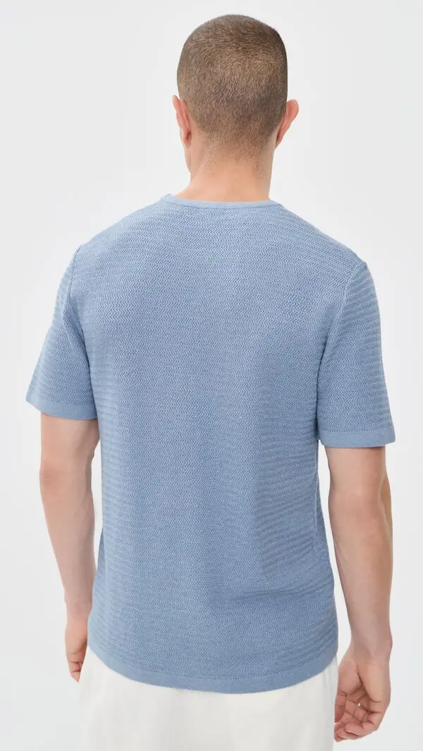 Rails Theo Textured Knit Short Sleeve Sweater