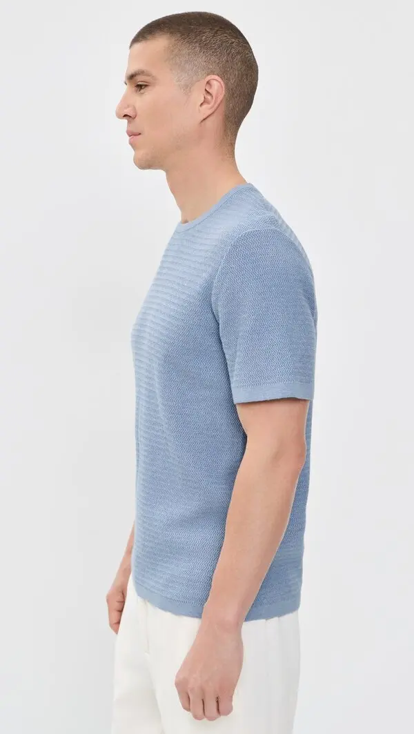 Rails Theo Textured Knit Short Sleeve Sweater