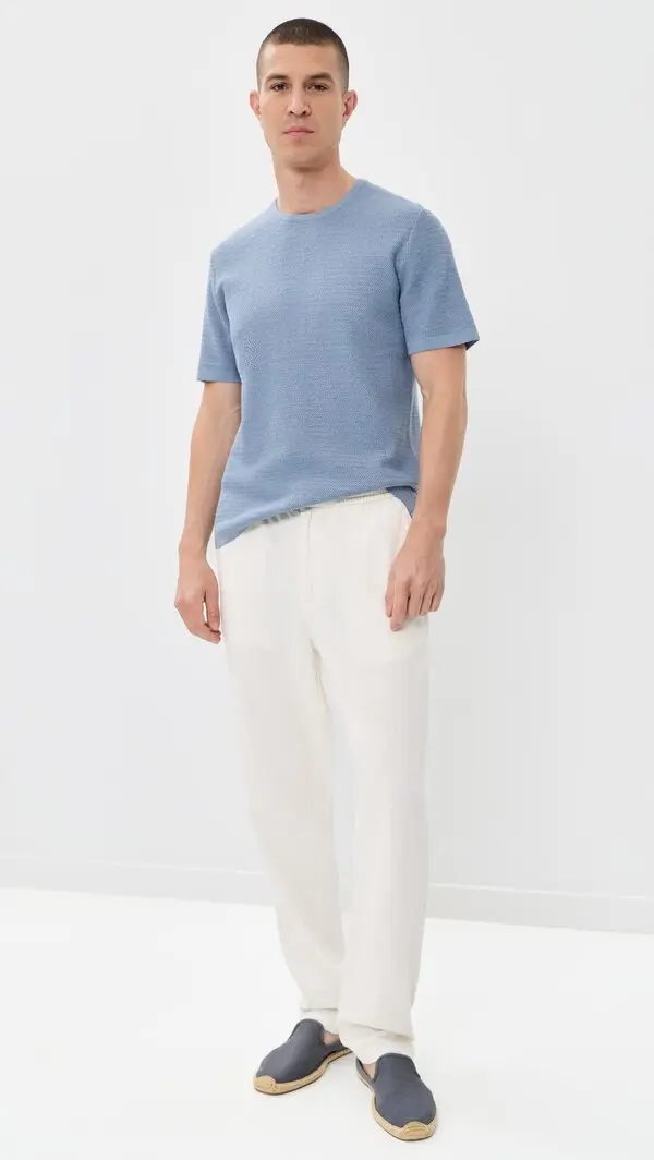 Rails Theo Textured Knit Short Sleeve Sweater
