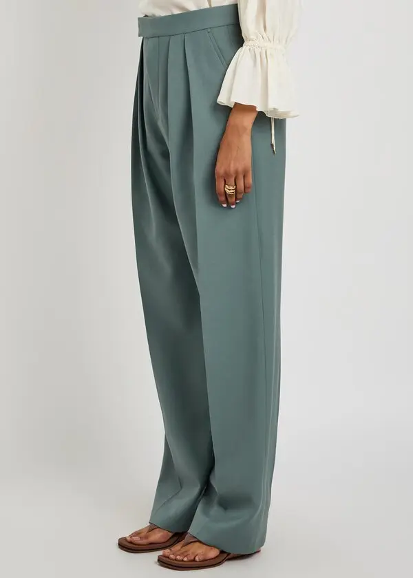 Chloé Pleated Wool Trousers