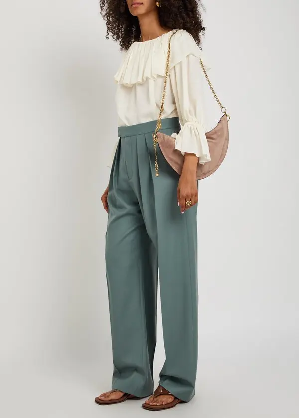 Chloé Pleated Wool Trousers