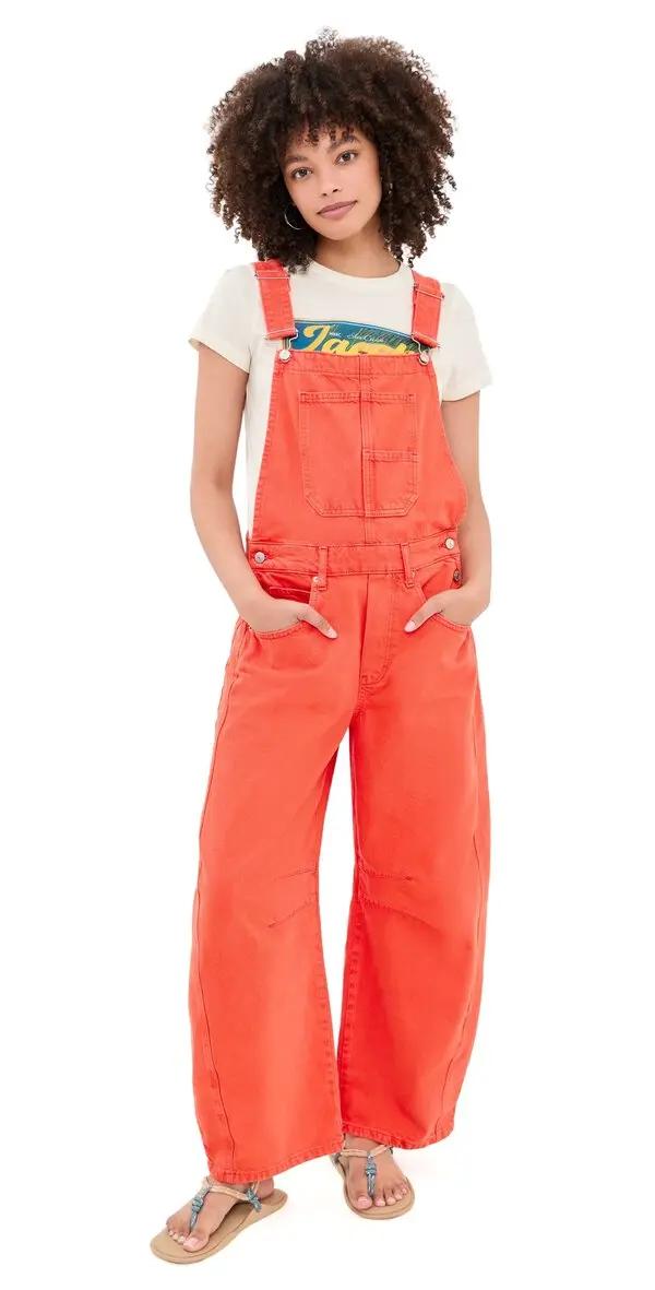Free People Good Luck Overalls - Spicy