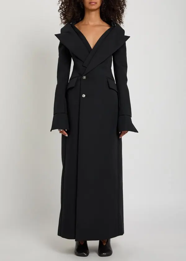 A.W.A.K.E. Mode Off-the-shoulder Maxi Blazer Dress
