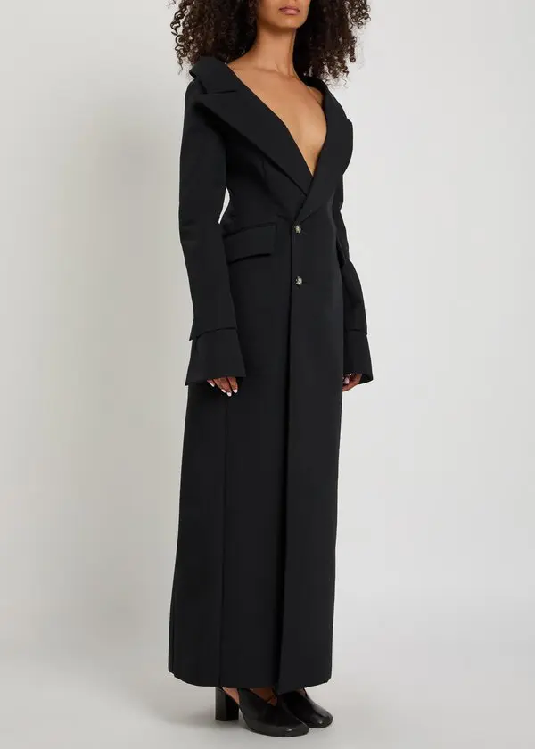 A.W.A.K.E. Mode Off-the-shoulder Maxi Blazer Dress