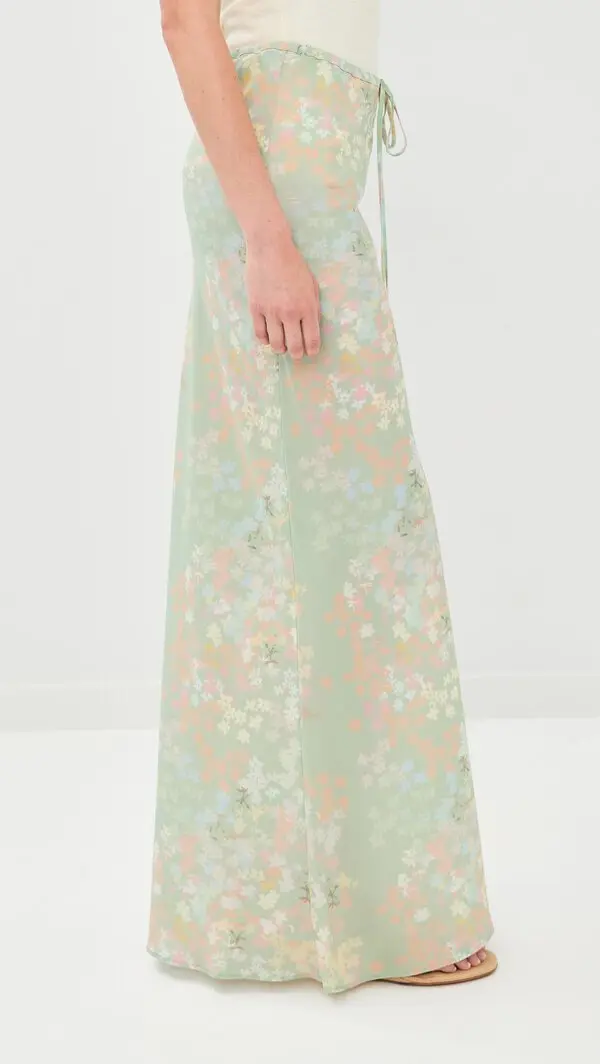 Bernadette Emily Silk Floral Print Maxi Skirt