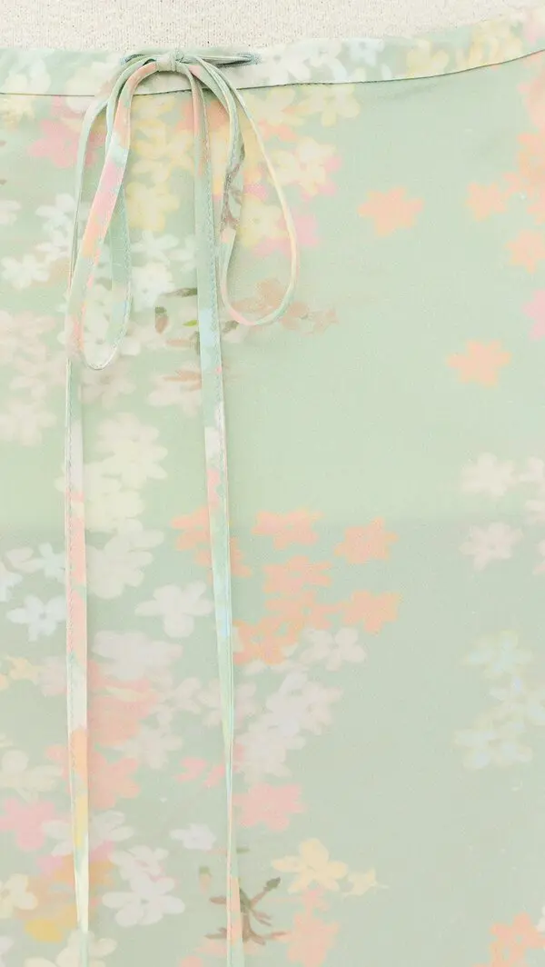 Bernadette Emily Silk Floral Print Maxi Skirt