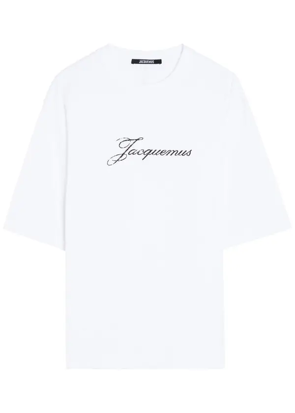 Jacquemus Le T-shirt Logo-print Cotton-blend T-shirt - White