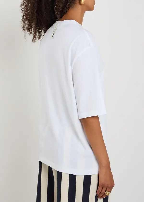 Jacquemus Le T-shirt Logo-print Cotton-blend T-shirt - White
