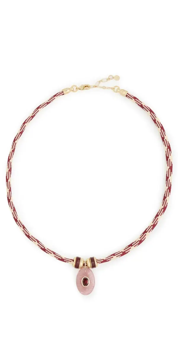 LACEY RYAN Ari Necklace With Moonstone And Garnet - Red