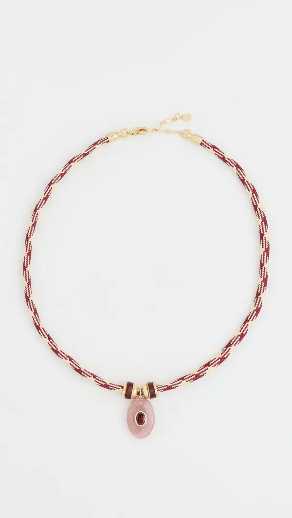 LACEY RYAN Ari Necklace With Moonstone And Garnet